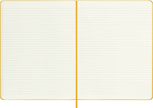 Moleskine Classic Notebook, Hard Cover, XL (7.5" x 9.5") Ruled/Lined, Hay Yellow (Silk), 192 Pages