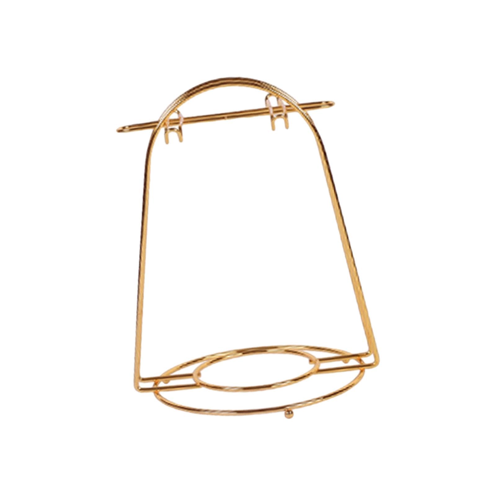 Sleek Coffee Cup Holder for Kitchen Organization, Hold 2 Mugs Gold