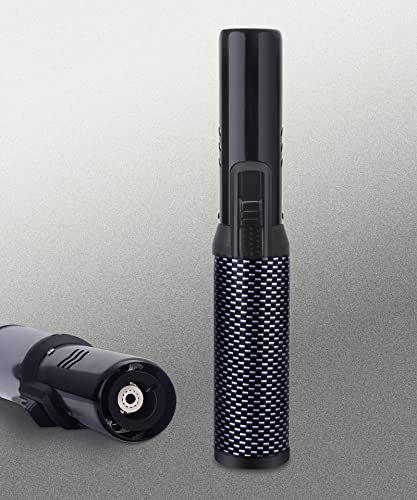 PAPA LONG Chic Refillable Long Butane Torch Lighter with Powerful Single Jet Flame for Kitchen Brulee Cooking BBQ Camping(No Butane included)