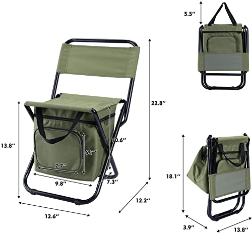 NC Fishing Chair Outdoor Folding Chair with Cooler Bag