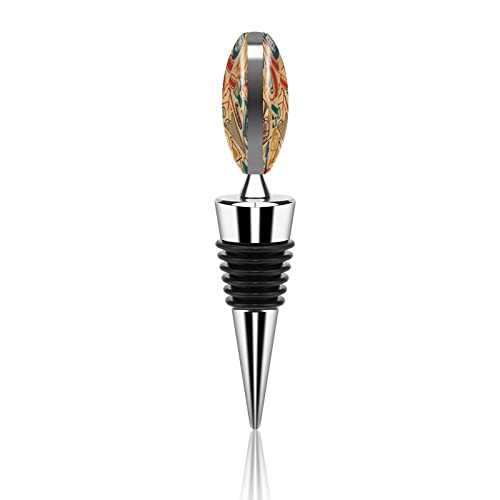 Retro Musical Instrument Wine Bottle Stoppers Reusable Plug Wine Saver Corks for Beverage Holiday Party Kitchen Decorative