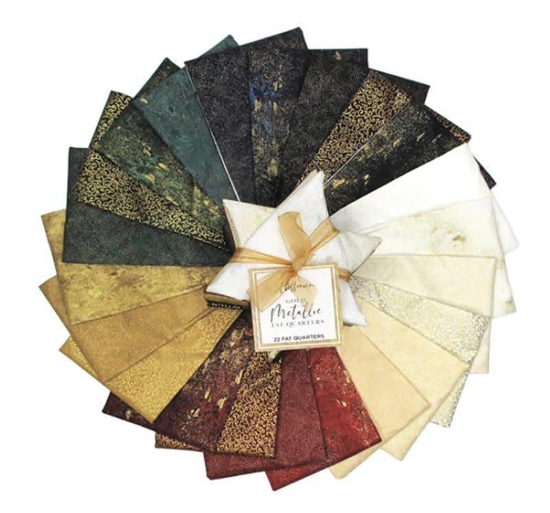 Hoffman Fat Quarter Bundle METFQ-47-Gold - 22 Piece Fat Quarter Bundle