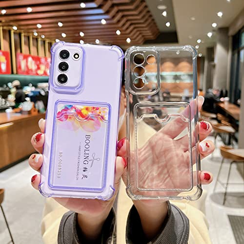Tuokiou Compatible with Samsung Galaxy S23 Plus case,Wallet Phone Case Upgrade Slim Fit Card Slot Transparent Case Protective Soft Shockproof Case with Card Holder for Galaxy S23 Plus 6.6” (Pink)