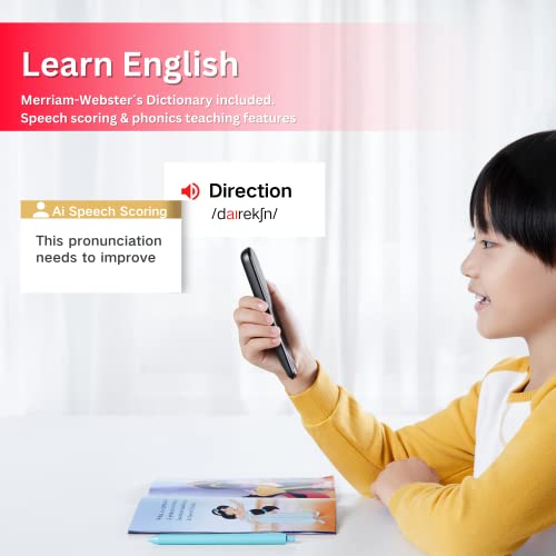 Youdao Dictionary Pen 3 | Scanning Pen for Dyslexia, Translator & Language Learning Pen for Chinese, Spanish & English | Exam Reader Pen | Electronic Dictionary 2.7.0 & 2.7.1 System