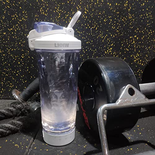 LHHW Electric Protein Shaker Bottle, 24 Oz Rechargeable BPA Free Blender Cup for Protein Mixes, Portable Shaker Bottles for Gym Home Office (Ice Blue)