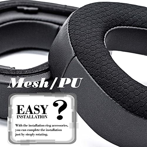 ZIXUANCUSHION HS80 Ear Pads Compatible with HS80 RGB Headset - HS80 Ear Cups/1.18 Inches Thick/Memory Foam Ear Cushions (Mesh/PU)