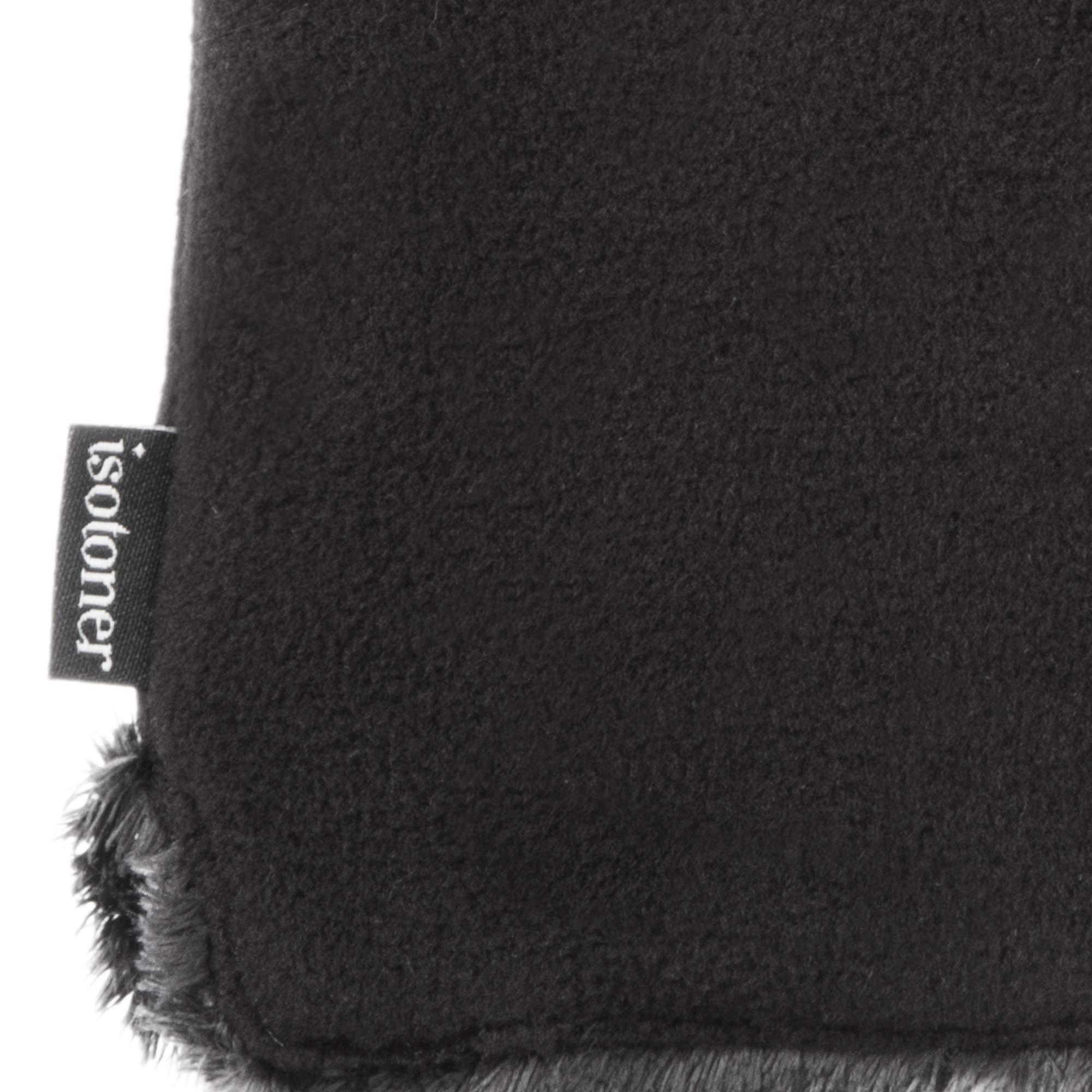 isotoner Women's Stretch Fleece Touchscreen Texting Cold Weather Gloves with Warm, Soft Lining, smartDRI Black, One Size