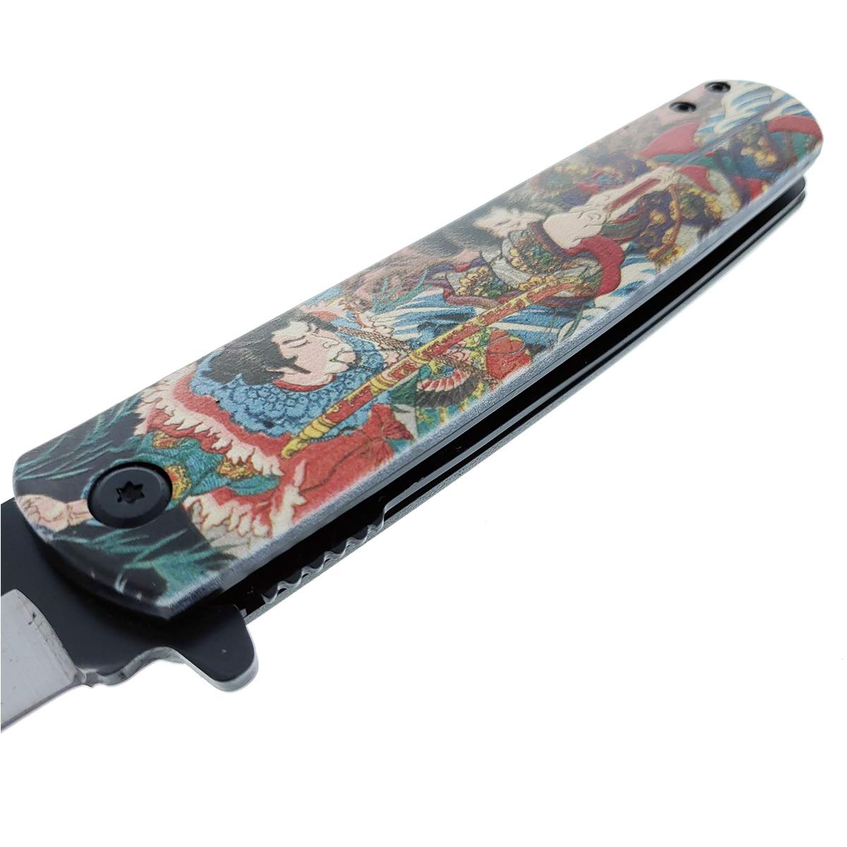 Japanese Culture Style Folding Pocket Knife. for Collection, Gift, Hunting, Camping and Daily Used