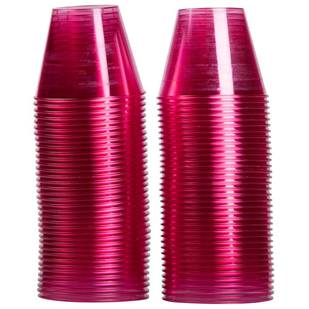 JAM PAPER Plastic Glasses Party Pack - 9 oz Tumblers - Black - 72 Hard Plastic Cups/Pack
