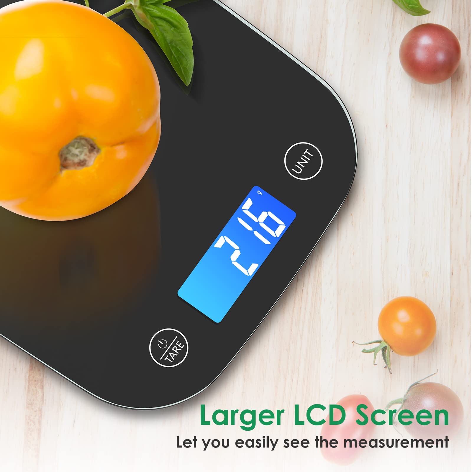 Nicewell Digital Food Kitchen Scale, Scale for Food Ounces and Grams, 22lb/10kg Scale for Cooking, Baking (Black)