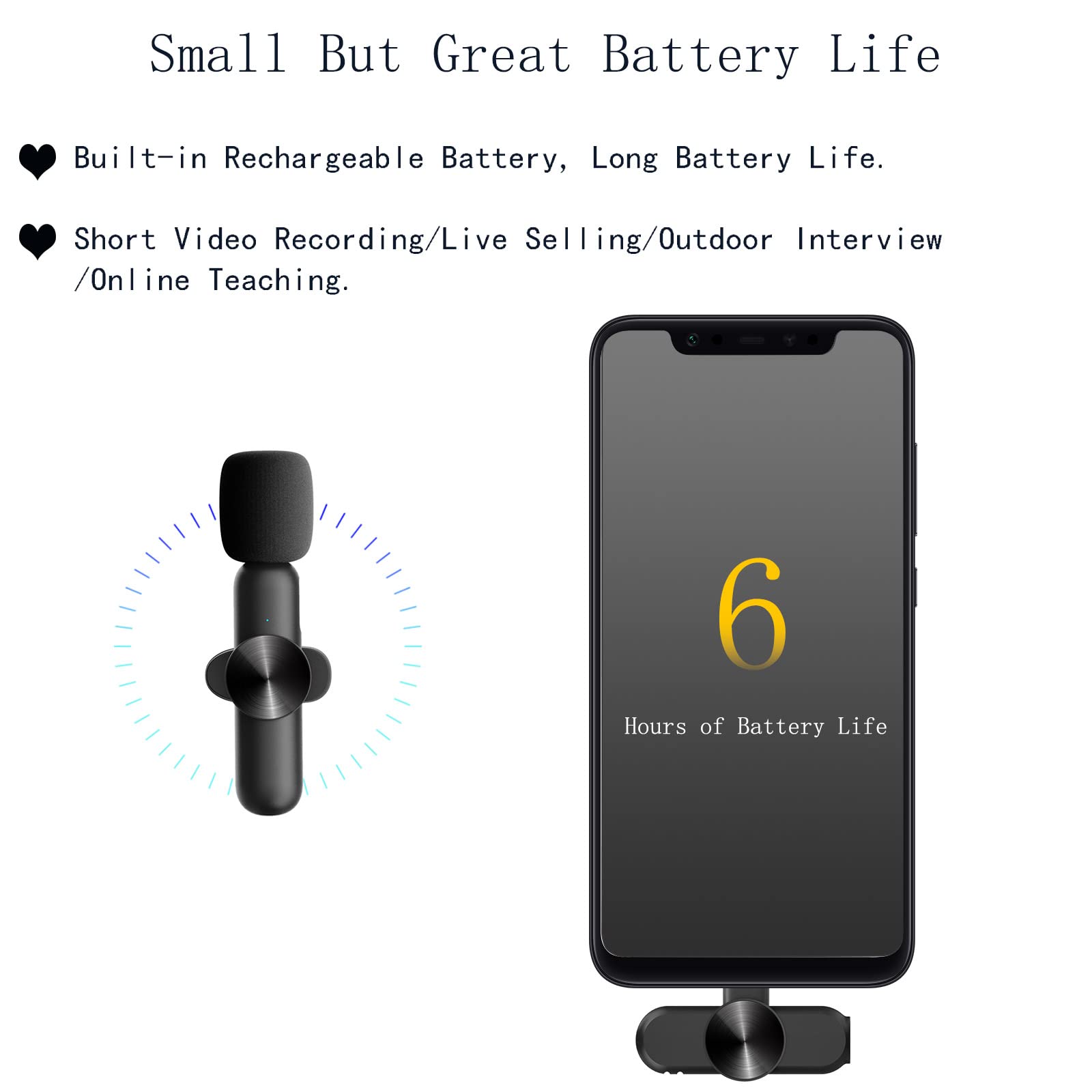 Netdeon Professional Wireless Lavalier Lapel Microphones for iPhone iPad, Omnidirectional Condenser Clip-on Microphone Recording Mic for Video Recording Podcast Interview Vlog YouTube Tiktok
