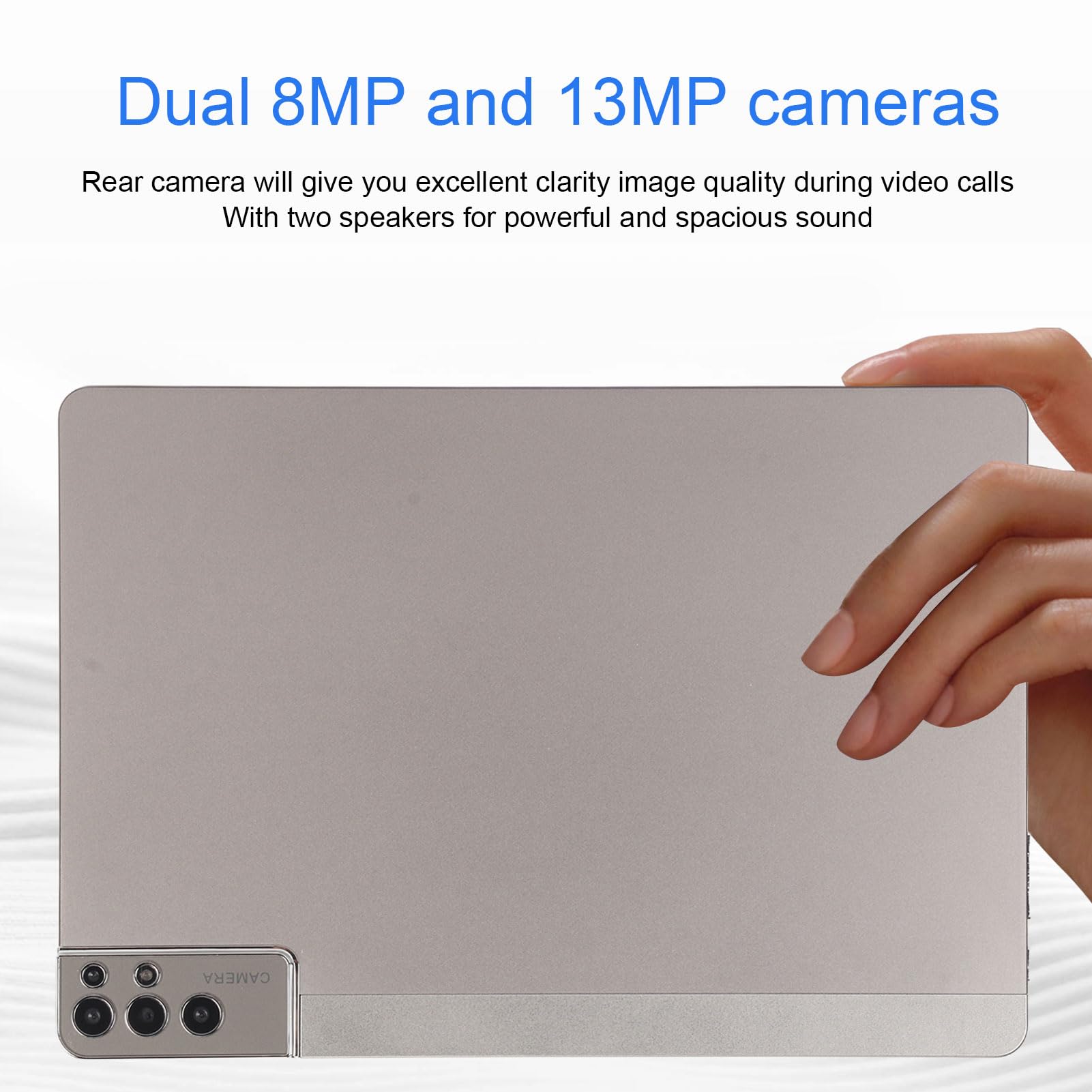 Jopwkuin 10.1 Inch Tablet, 5G WiFi 8MP 13MP Dual Camera HD Tablet 4GB 64GB 100-240V for Android 12.0 for Learning (#4)