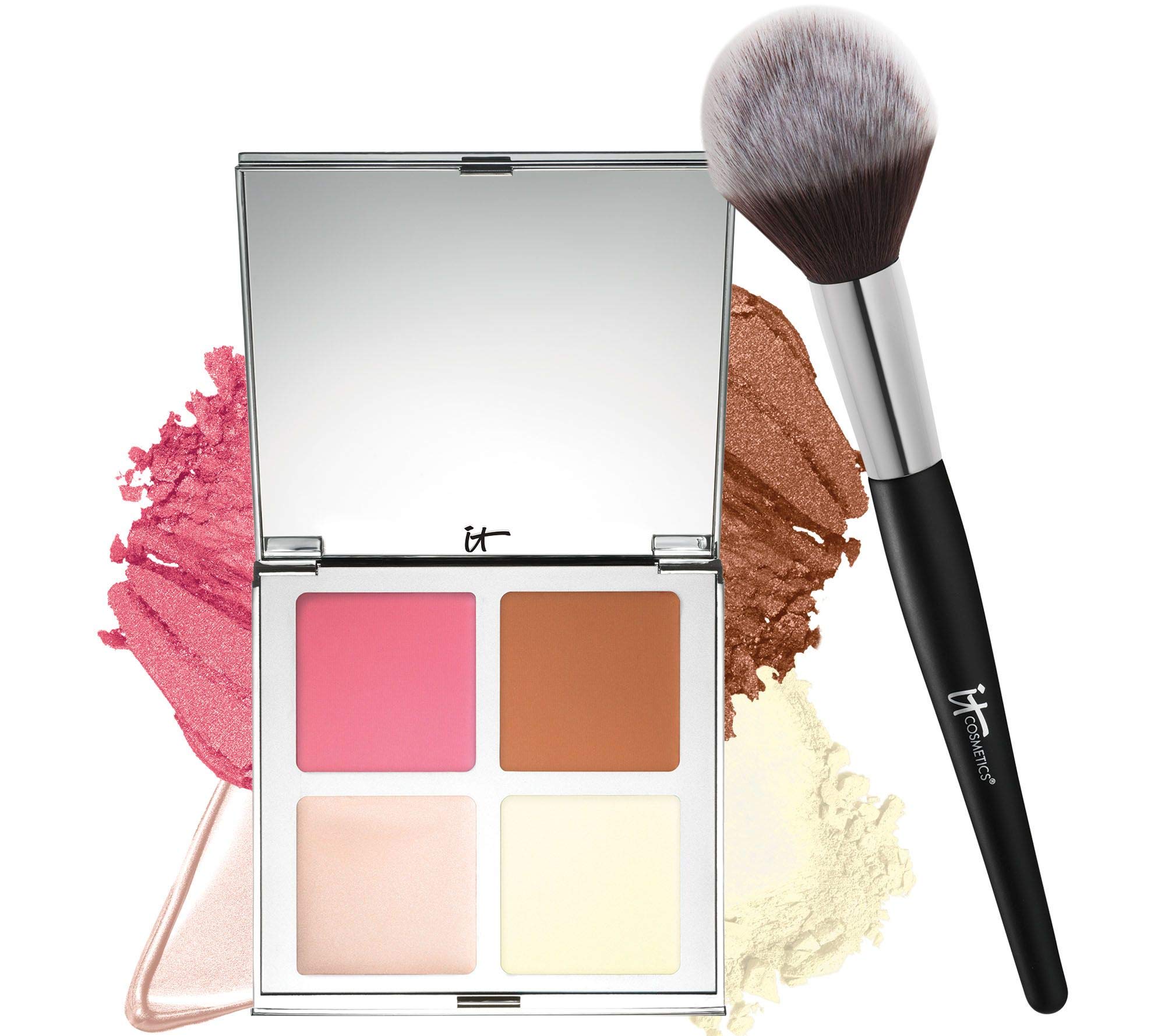 It Cosmetics It's Your Beauty Award Winning Must Haves Palette Bye Bye Pores Pressed Powder, Bye Bye Pores Pressed Blush, Bronzer, Hello Light Creme