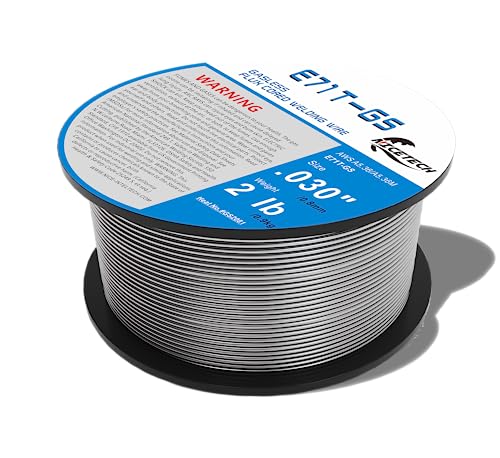 NICETECH, Gasless Flux Cored Welding Wire, Carbon Steel, E71TGS. 030-Diameter, 2 Pounds Spool, Silver, Package of 1