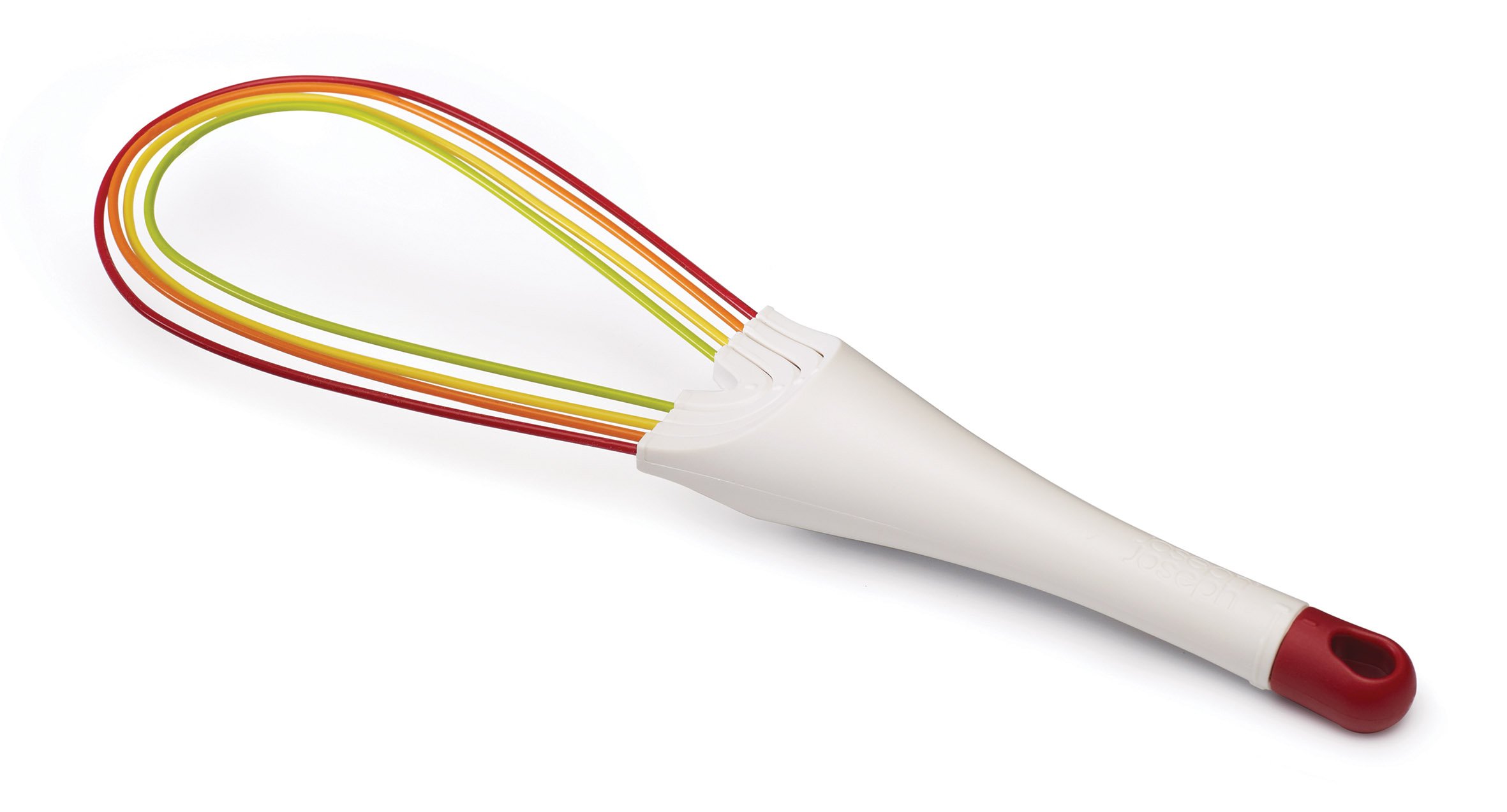 Joseph Joseph Twist Whisk 2-In-1 Balloon and Flat Whisk Silicone Coated Steel Wire, 11.5", Multicolor