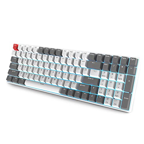 RK ROYAL KLUDGE RK G68 RK100 68 Key 100 Key Tri-Mode Mechanical Gaming Keyboard, Brown Switch