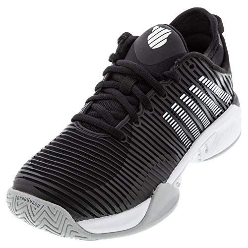 K-Swiss Women's Hypercourt Supreme Tennis Shoe, Black/White/Highrise, 10 M