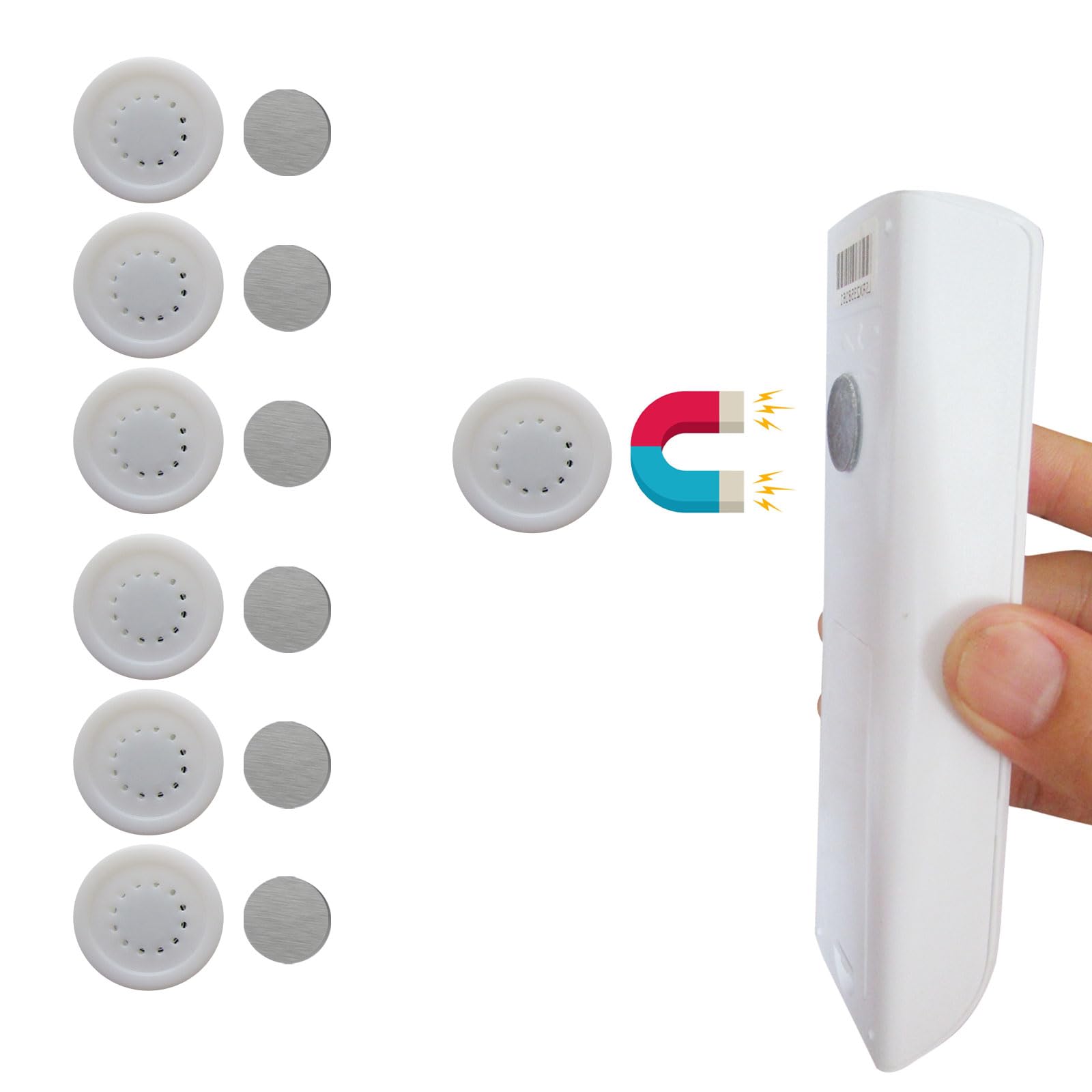 Wellinlux Magnetic Remote Control Holder Wall Mount, Remote Control Organizer, TV Remote Wall Mount Holder, Fan Remote Holder, Reliable Adhension and Strong Magnetic Attraction Force (6 Packs)