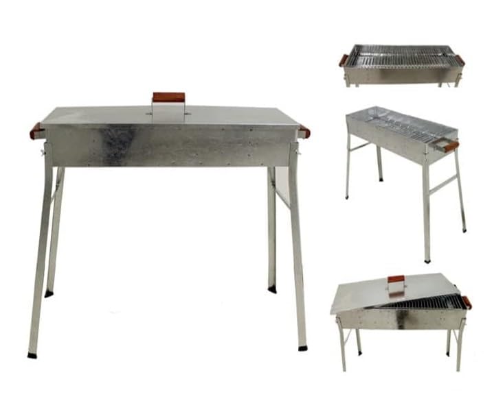Traditional Persian Middle Eastern Arabic Turkish Galvanized BBQ Charcoal Grill Mexican Style Iranian Mangal Kabob Paz