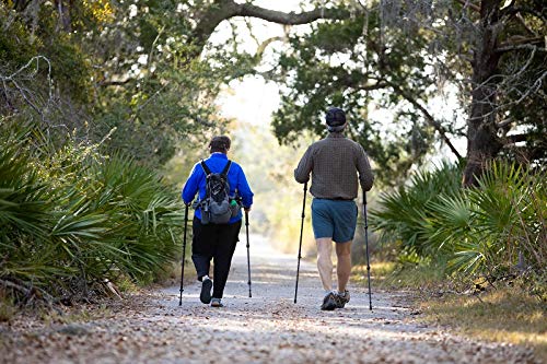KOR Outdoors Aluminum Trekking Poles - Durable, Lightweight Aluminum 7075 Hiking or Walking Sticks – 2 pc Pack with Quick Adjustable Locks – Expandable to 54” – Cork Grip
