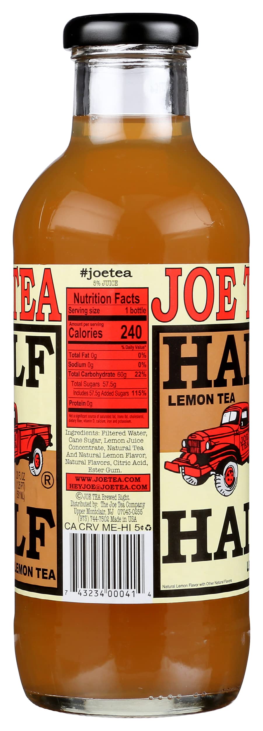 JOE TEA Tea Half Lemonade Half Lemon, 20 FZ