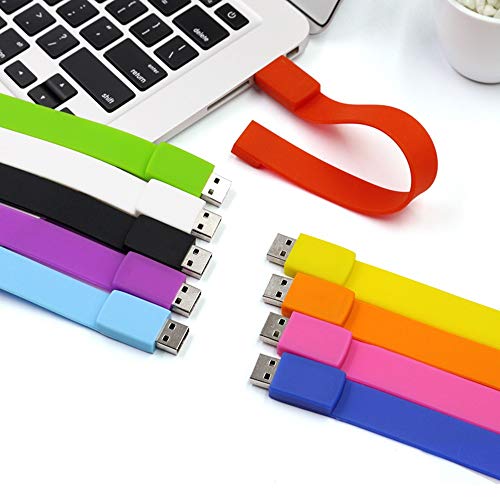 LUOKANGFAN LLKKFF Computer Data Storage 8GB USB 2.0 Fashion Bracelet Wristband U Disk (Black) (Color : Red)