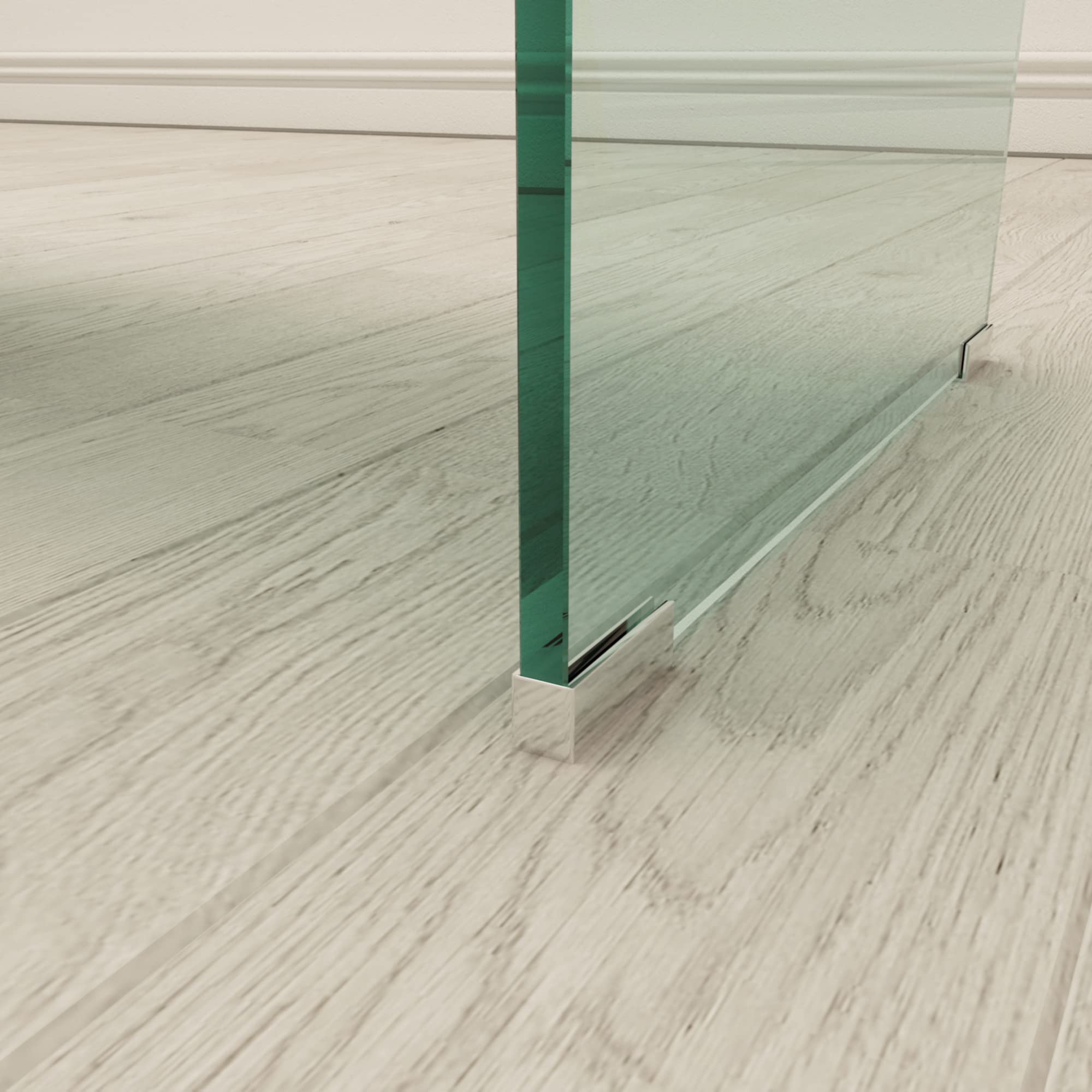 IANIYA Tempered Glass Coffee Table for Modern Living Room Decor, Easy to Clean with Safe Rounded Edges and Durable Design, 39.3" L x 19.6" W x 13.78" H (1, Transparent Coffee Table)