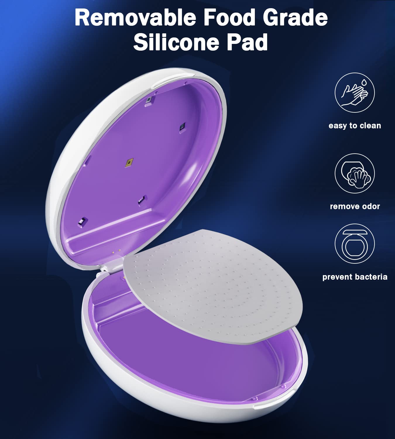 SZUS Retainer Case, UVC Disinfectant Aligner Case, Portable Dental Braces Cleaner Case Battery Powered with Clip, UV Light, Retainer Holder Box for Orthodontic Mouth Guard, Night Guard, Teeth Braces
