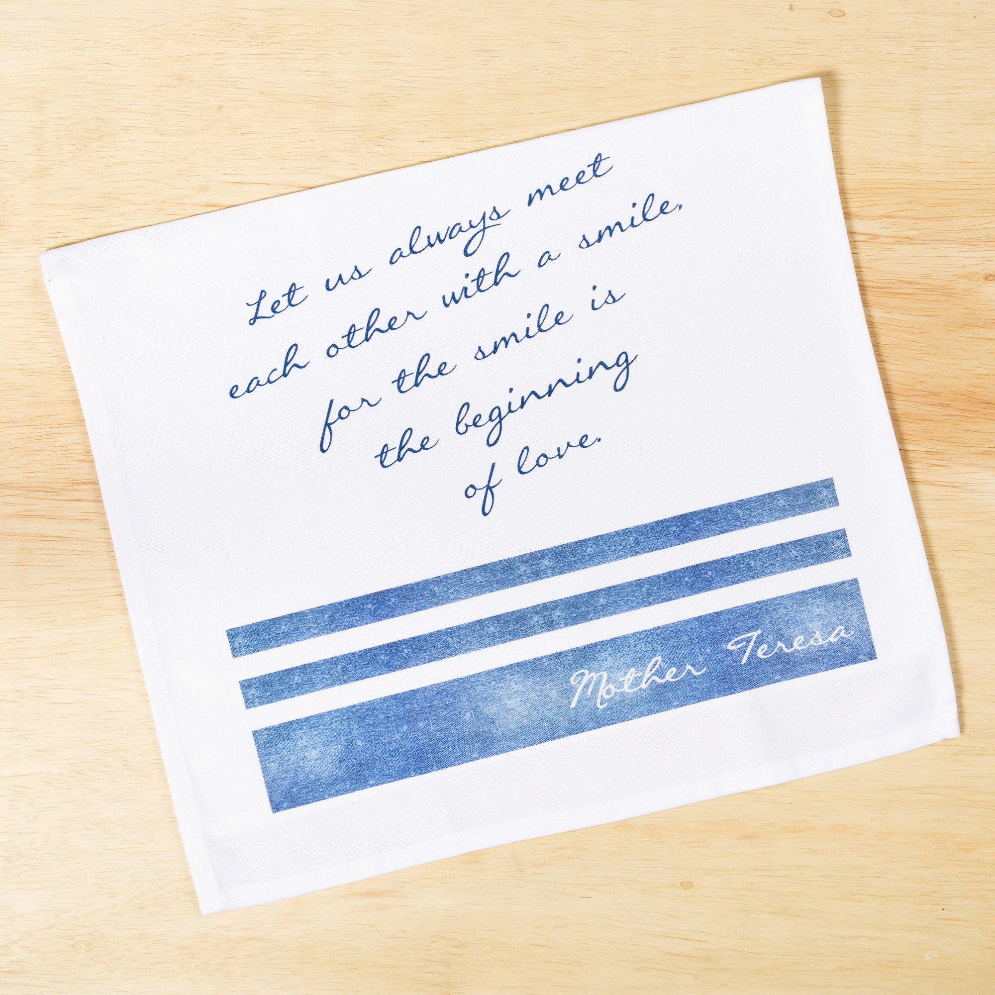 Message Brands Mother Teresa Smile Dish Towel
