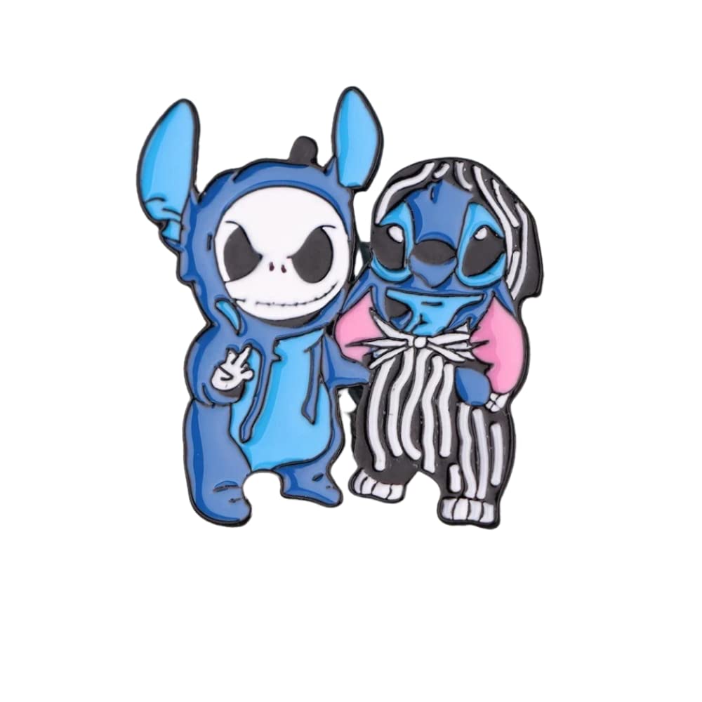 Ivy & Clover Boutique Cartoon Entertainment Trading Pin Fantasy Pin Collection (Stitch x NBC Jack Skellington)