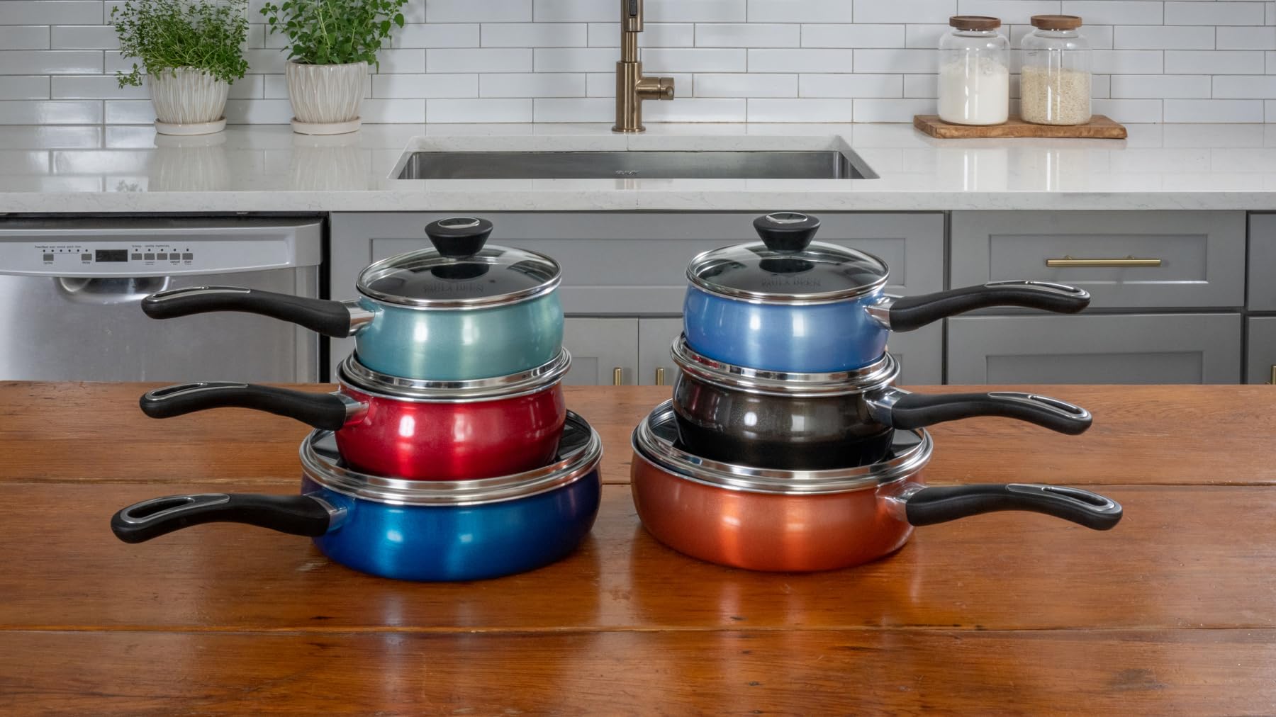 Paula Deen PD12PASSBK 12 Piece Cookware Set Black