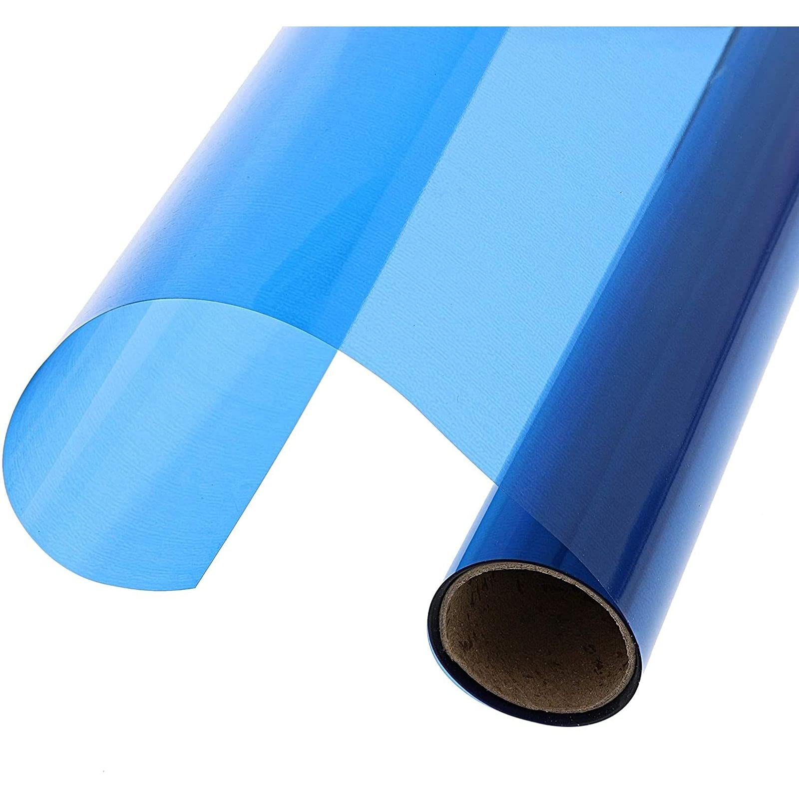 Juvale 4-Pack Blue Cellophane Wrapping Roll for Gift Baskets and Crafts, 17 Inches x 10 Feet Each
