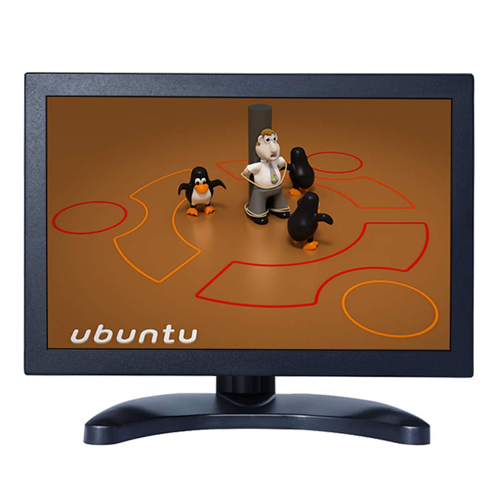 iChawk 10.1" inch Monitor 1280x800 16:10 Widescreen HDMI-in VGA USB Metal Shell Support Linux Ubuntu Raspbian Debian OS Resistive Touch Monitor LCD Screen PC Display with Built-in Speaker W101MT-59RL