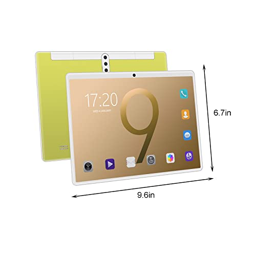 Tablet Android All-New Fire, 10.1-inch Ultra-Thin IPS HD Display Tablets PC, 10 Core Processor, 1GB +16GB, Dual Camera Smart Tablet, Voice Call WiFi Blue-Tooth Tablet Gift for Kids & Friends (Gold)