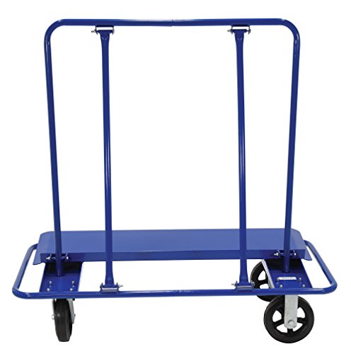 Vestil PRCT-S-MR Steel Drywall and Panel Cart with Rubber Caster, 3000 lbs Load Capacity, 48" Height, 48" Length x 23" Width
