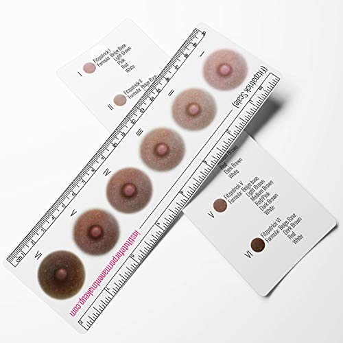 Restorative Ink Specialists Breast Cancer Fitzpatrick Scale Areola Color Ruler, Small