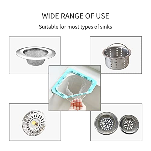 pekox Sink Strainer Bag,200 PCS Disposable Kitchen Sink Trash Mesh Bag, Large Size Rv Wash Basin Garbage Bags of Sink Basket Strainer