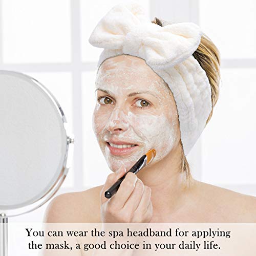 LADES Spa headband – Makeup Headbands Microfiber Facial Hair Band Elastic Head Wraps Stretch for Women Washing Face