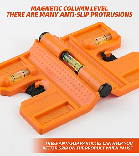 RONGPRO Magnetic Post Level, Folding Magnetic Post Level with Elastic Loop for Hands-free Work