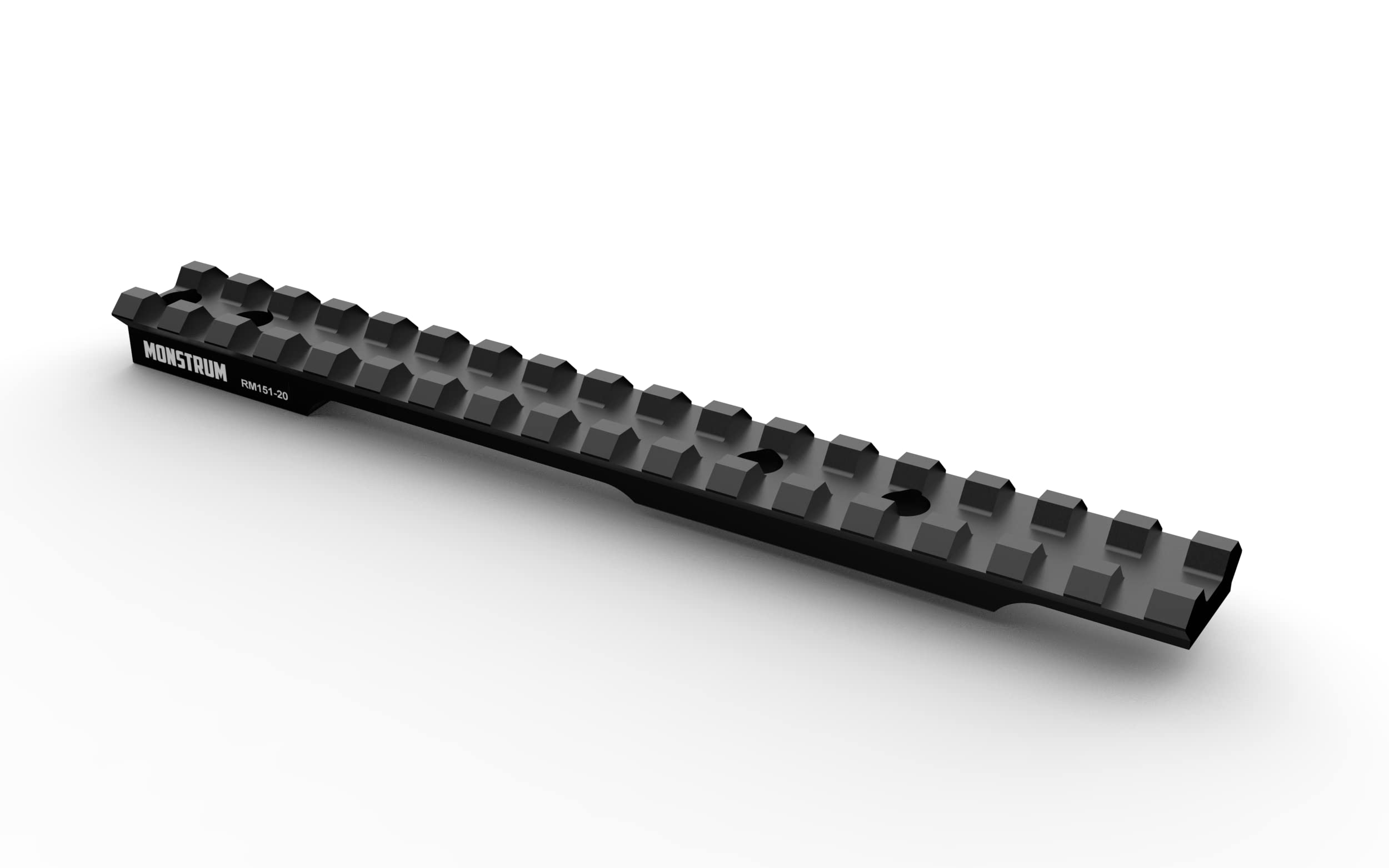 Monstrum Picatinny Rail Mount for Remington 700 | 20 MOA | Short Action | 4-12x44 Rifle Scope with Adjustable Objective and Scope Rings | Bundle
