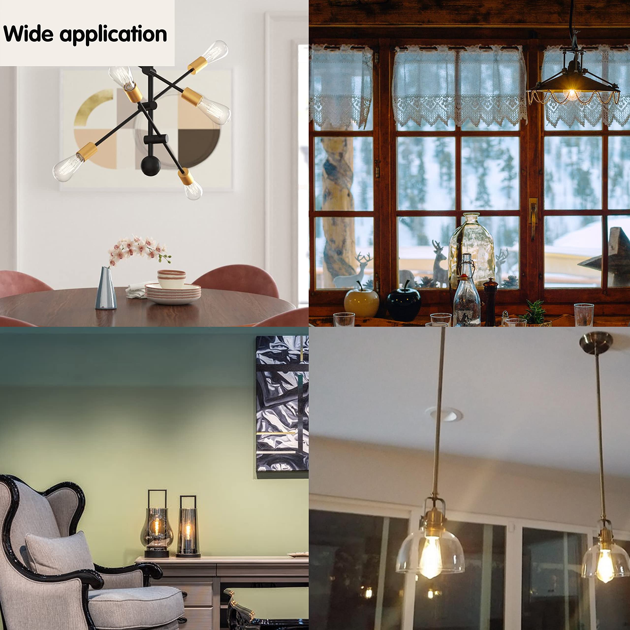 Mvleriud ST19 LED Edison Bulb, LED Decorative Spiral Filament Bulb, Dimmable, 40W Equivalent, 2700K Soft White, E26 Medium Base, 400LM, CRI80, 4 Packs