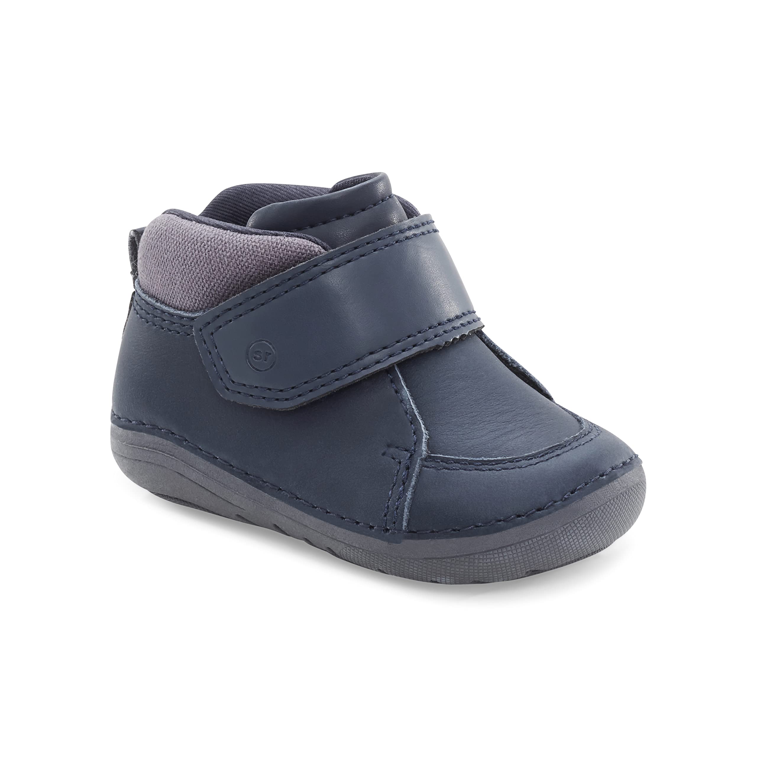 Stride Rite Baby Boys SM Mateo First Walker Shoe, Navy, 6 Wide Infant