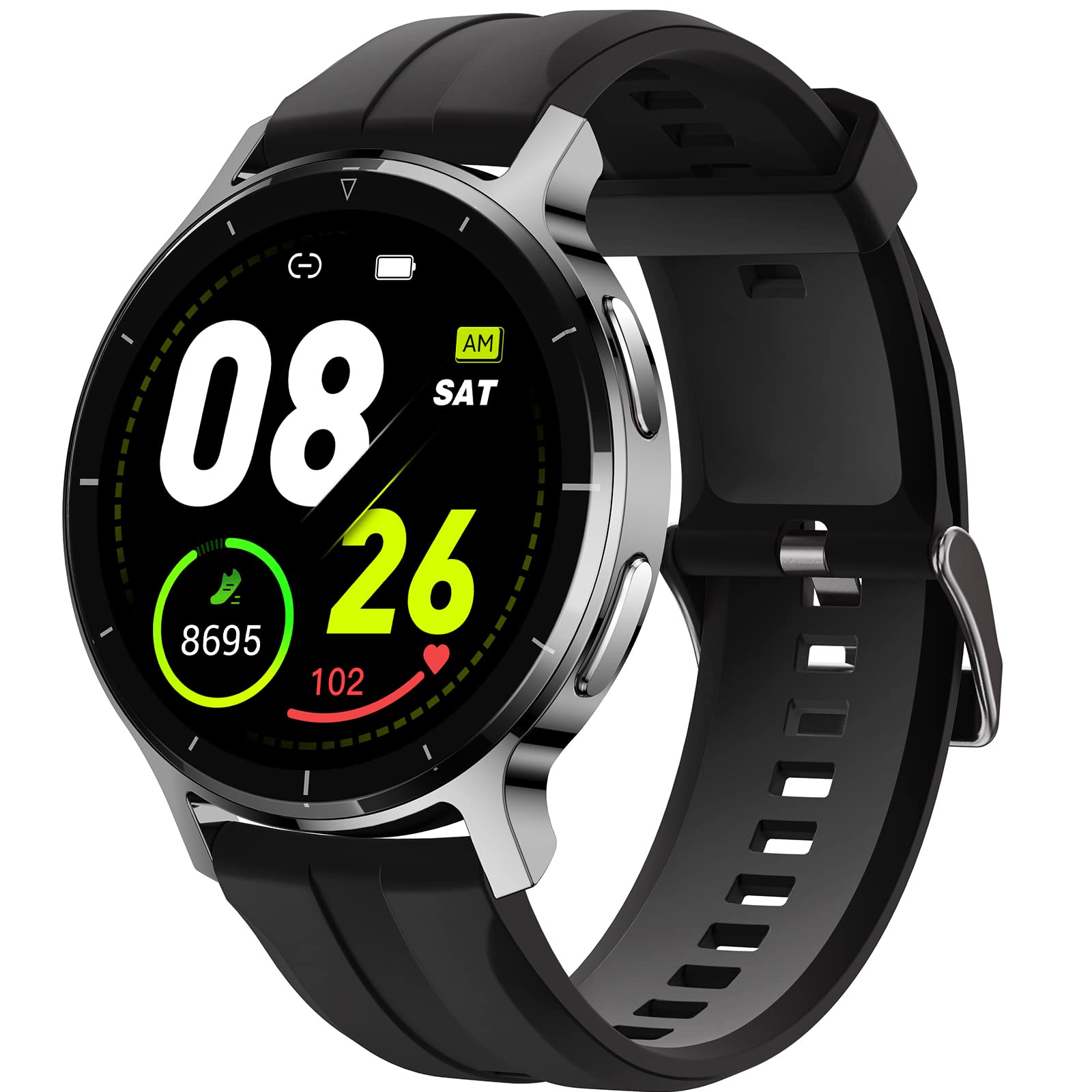 Smart Watch for Women, IP68 Waterproof 14 Sports Mode, 1.3'' HD Touch Screen Fitness Tracker with Flashlight & Interactive Button for iOS 11.0 & Android 6.0, 24/7 Monitor & Heart Rate & Sleep & SpO2