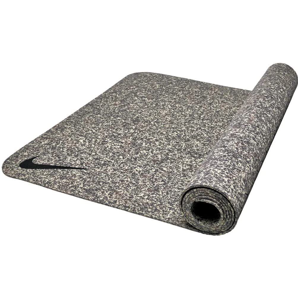 Nike YG2010-119 Training Mat, Flow Yoga Mat, 0.2 inches (4 mm), Sand Drift Black