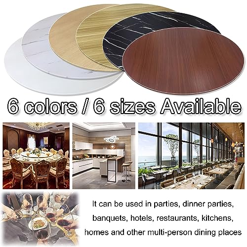 Wooden Lazy Susan Tabletop Service Plate, 360° Rotation Silent Dining Table Round Turntable, Diameter Ø 20 24 28 32 36 39 Inch Large Rotating Tray Rotating Board