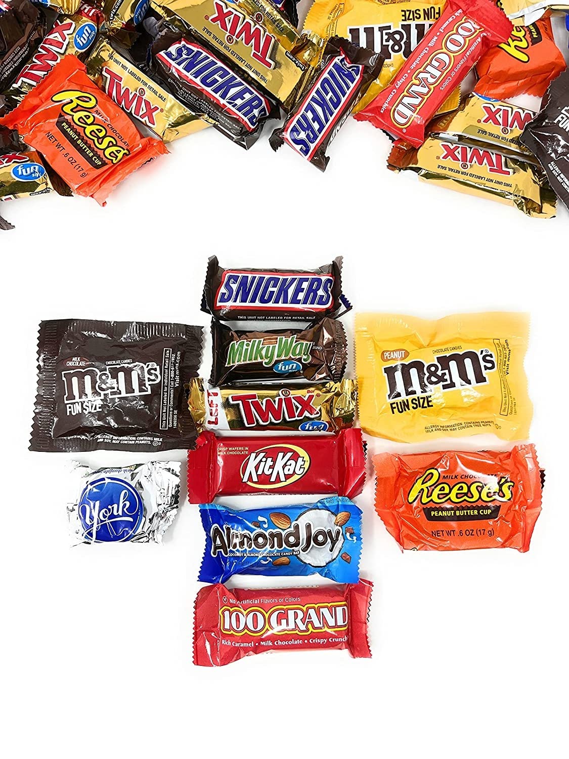 Holiday Chocolate Classic MARS Candy Snack Bars 6Lbs Individually Wrapped Mini Fun Size Candies Variety Bulk Mix (96 Oz) Made In USA