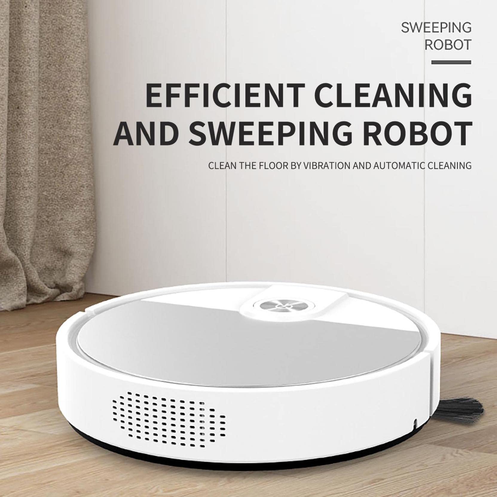 SUMDUINO Robot Vacuum Cleaner,Intelligent Sweeping Robot New Home APP Remote Control Sweeping Suction and Drag Integrated Cleaning Machine,Ideal for Pet Hair,Hard Floor and Low Pile Carpet (B)