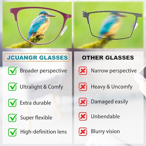 JCUANGR Oversized Reading Glasses For Women Fashion Cat Eye Blue Light Blocking Big Frame Stylish Cheaters Designer Lightweigth Womens Metal Readers Large Ladies Computer Wide Reader Eyewear +2.0