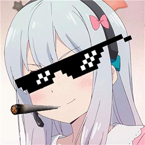 JYZOBJHB 10 Pieces Thug Life Party Sunglasses Pixelated Mosaic Eyewear Black for Unisex Adults Kids (Flat Black)