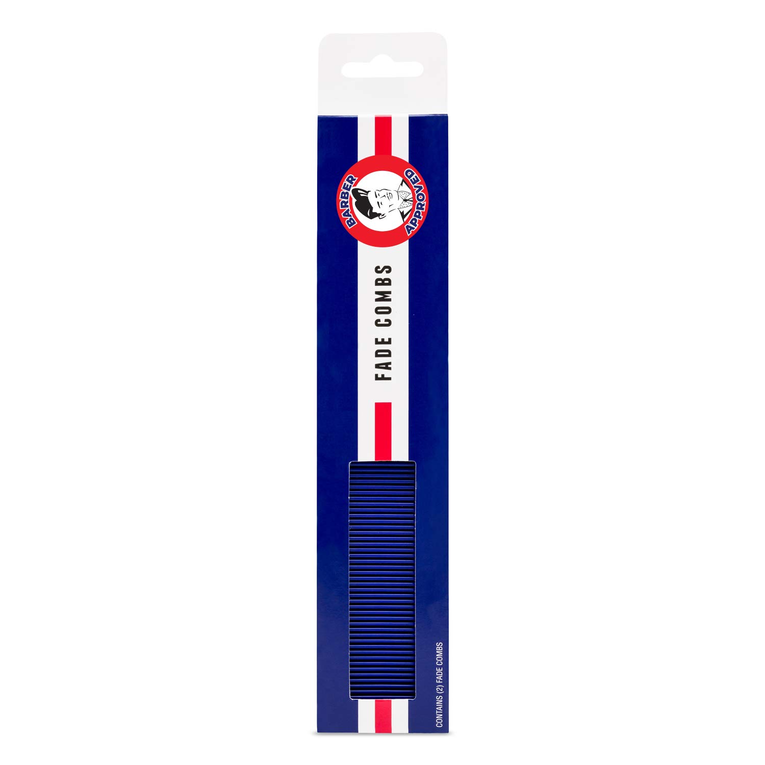 JOHNNY B. Get Faded Anti-Static Heat Resistant Professional Hair Combs, 2-Pack Set